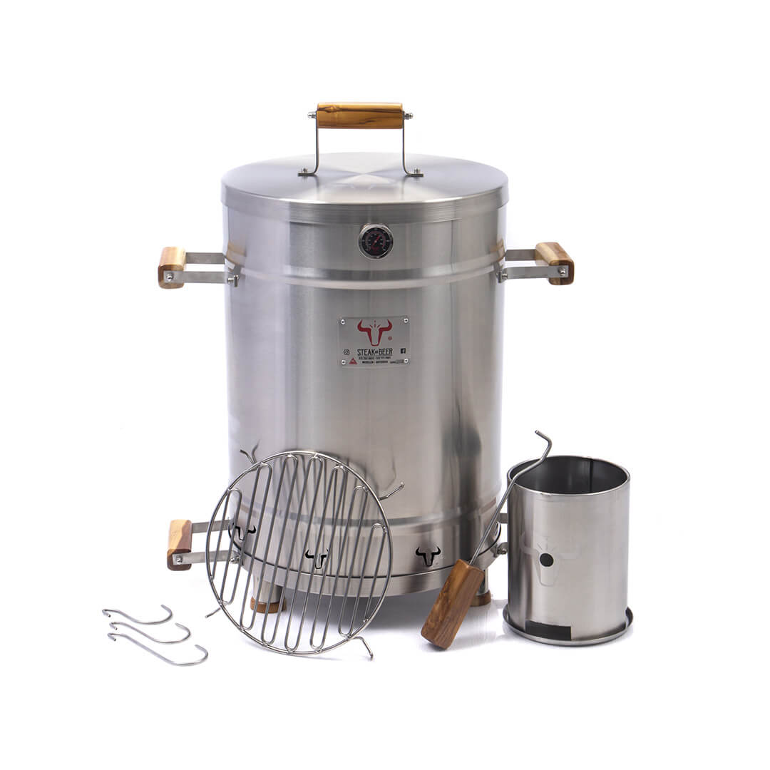 Barril asador grande en acero inoxidable – Steak and Beer PR